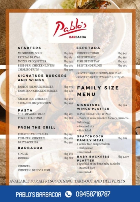 Menu Boards - Paseo Outlets